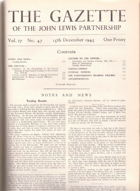 Temple Fortune: Opening and history - Waitrose Memory Store