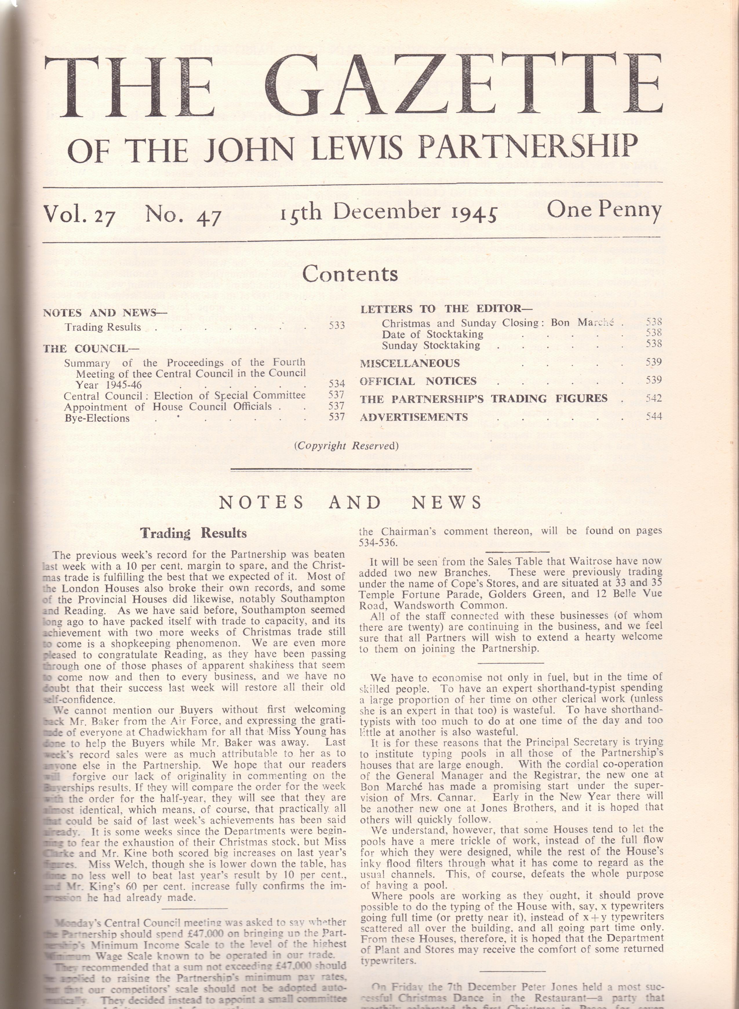 Temple Fortune: Opening and history - Waitrose Memory Store